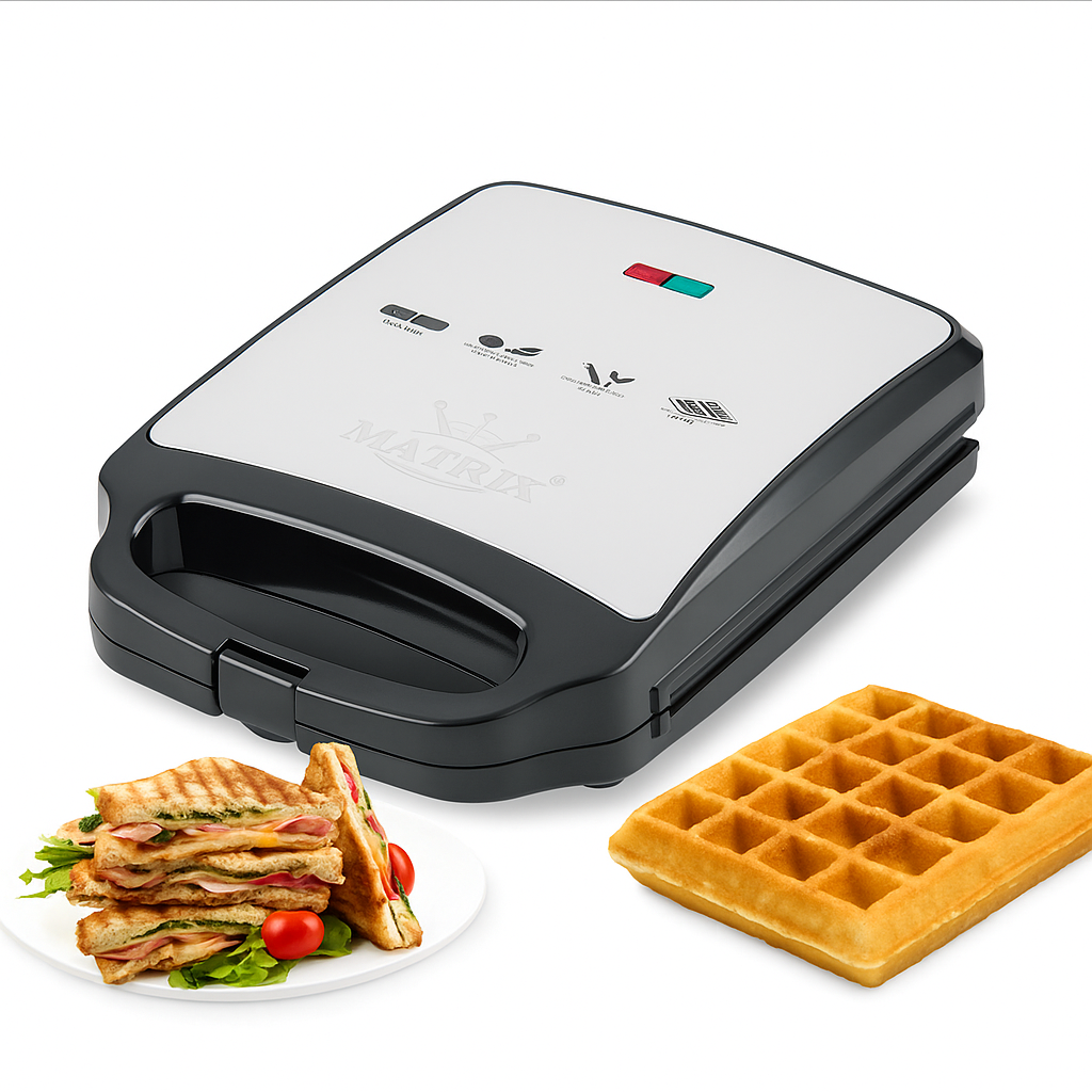 Panineuse et Gaufrier XL 2 en 1- 1200 W Matrix Mx-9001 – elegance-dz.com